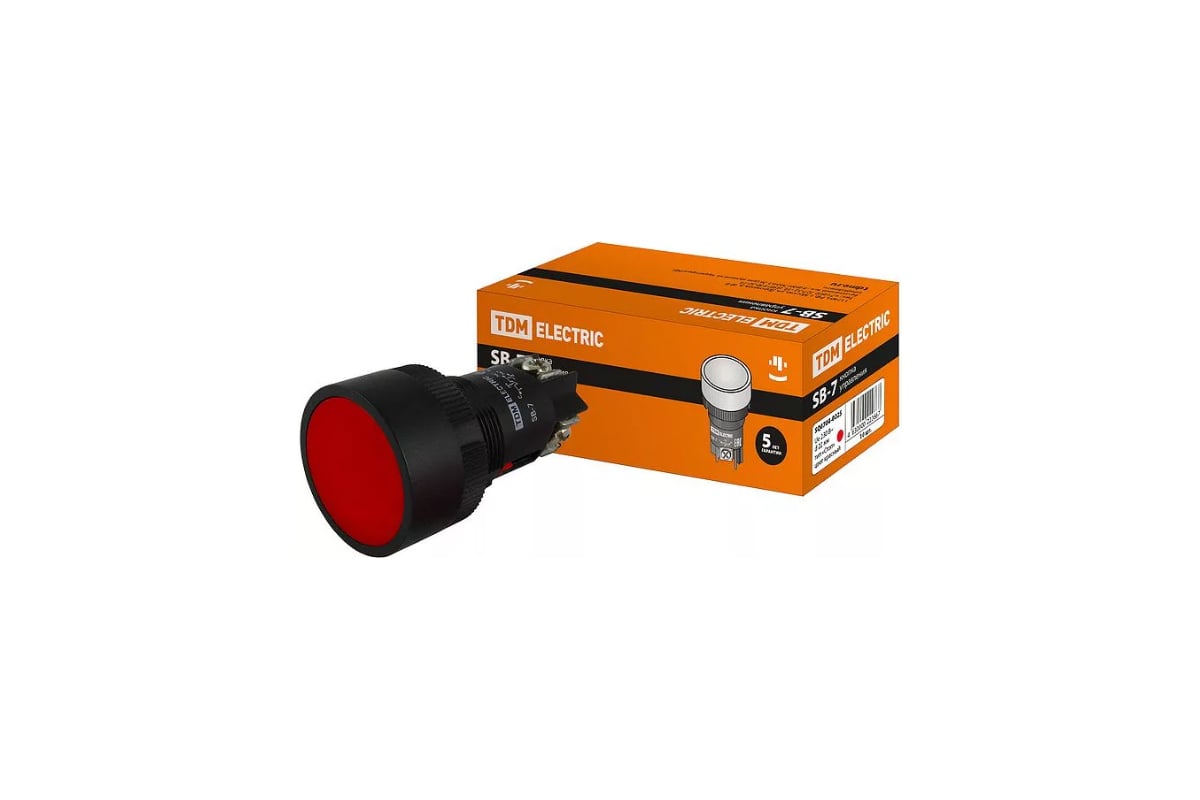 Кнопка TDM SВ-7 Стоп, красная, 1р, d22мм/230В SQ0704-0025 - выгодная ...