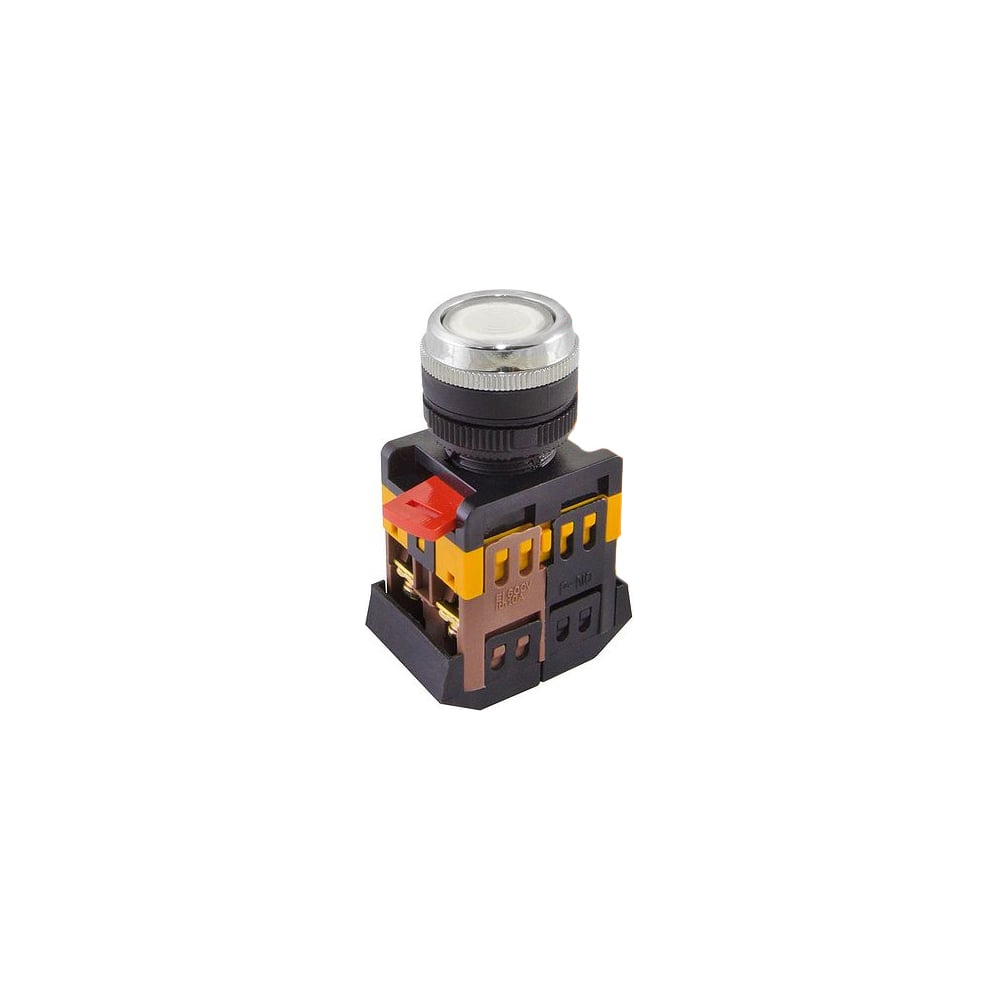 Кнопка TDM ABLFS-22 белый, d22мм, неон/230В, 1з+1р SQ0704-0012 ...