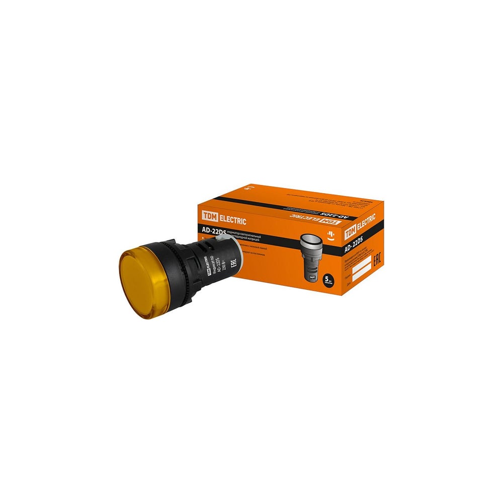 Лампа TDM AD-22DS, LED матрица, d22мм, желтый, 230В, SQ0702-0003 ...