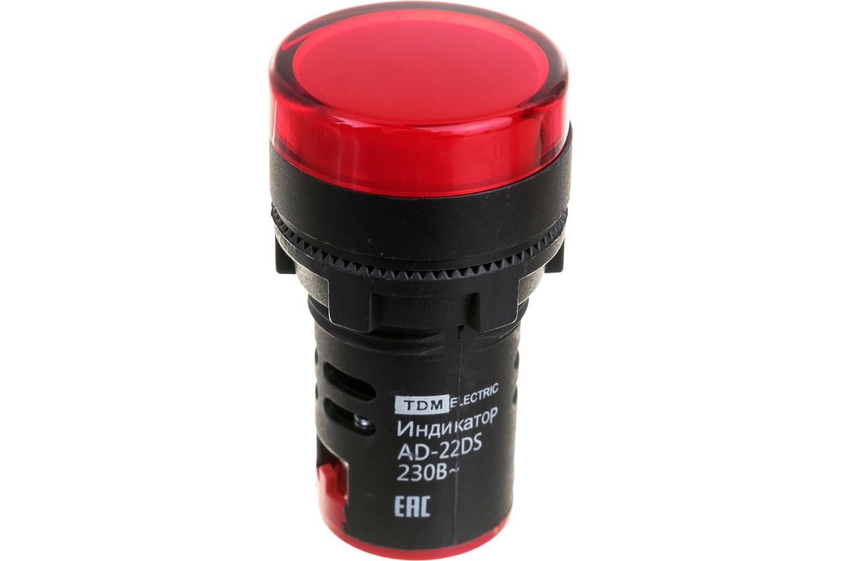 Лампа TDM AD-22DS LED матрица, d22мм, красный, 230В SQ0702-0002 ...
