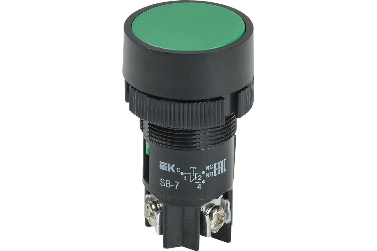 Кнопка IEK SB-7 Пуск, зеленая BBT40-SB7-K06 - выгодная цена, отзывы ...