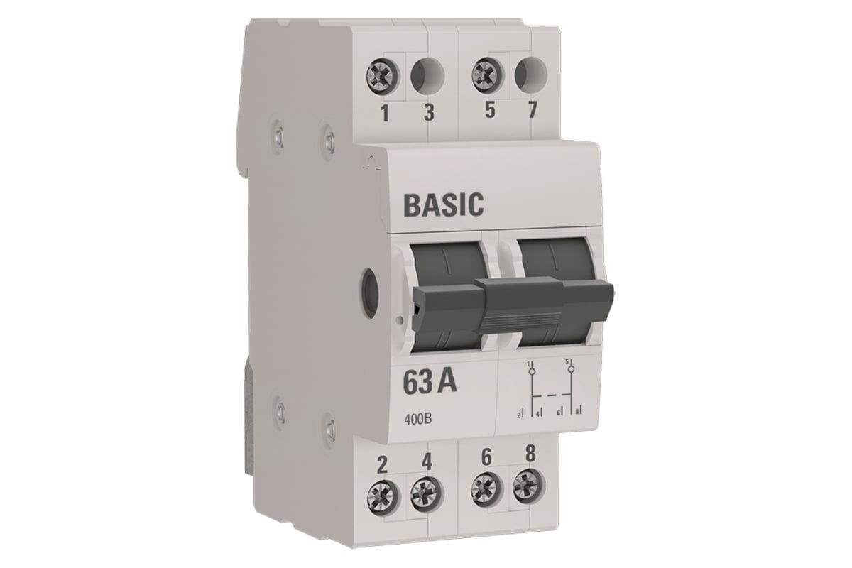 Трехпозиционный переключатель EKF 2P 63А Basic tps-2-63 - выгодная цена, отзывы, характеристики ...