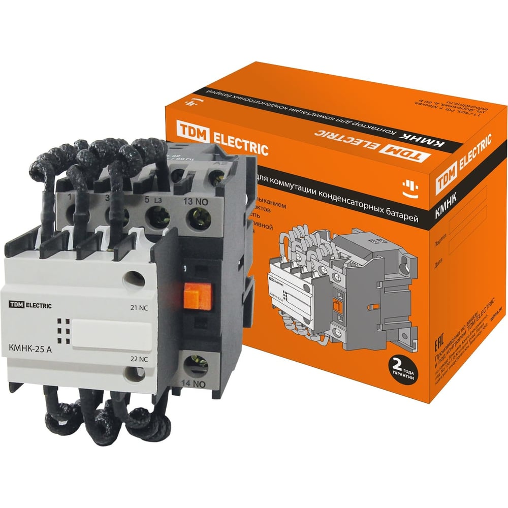 Контактор TDM КМНК-25-230.А, 25кВАр, 2НО, 1НЗ SQ2103-0005 - выгодная цена, отзывы ...