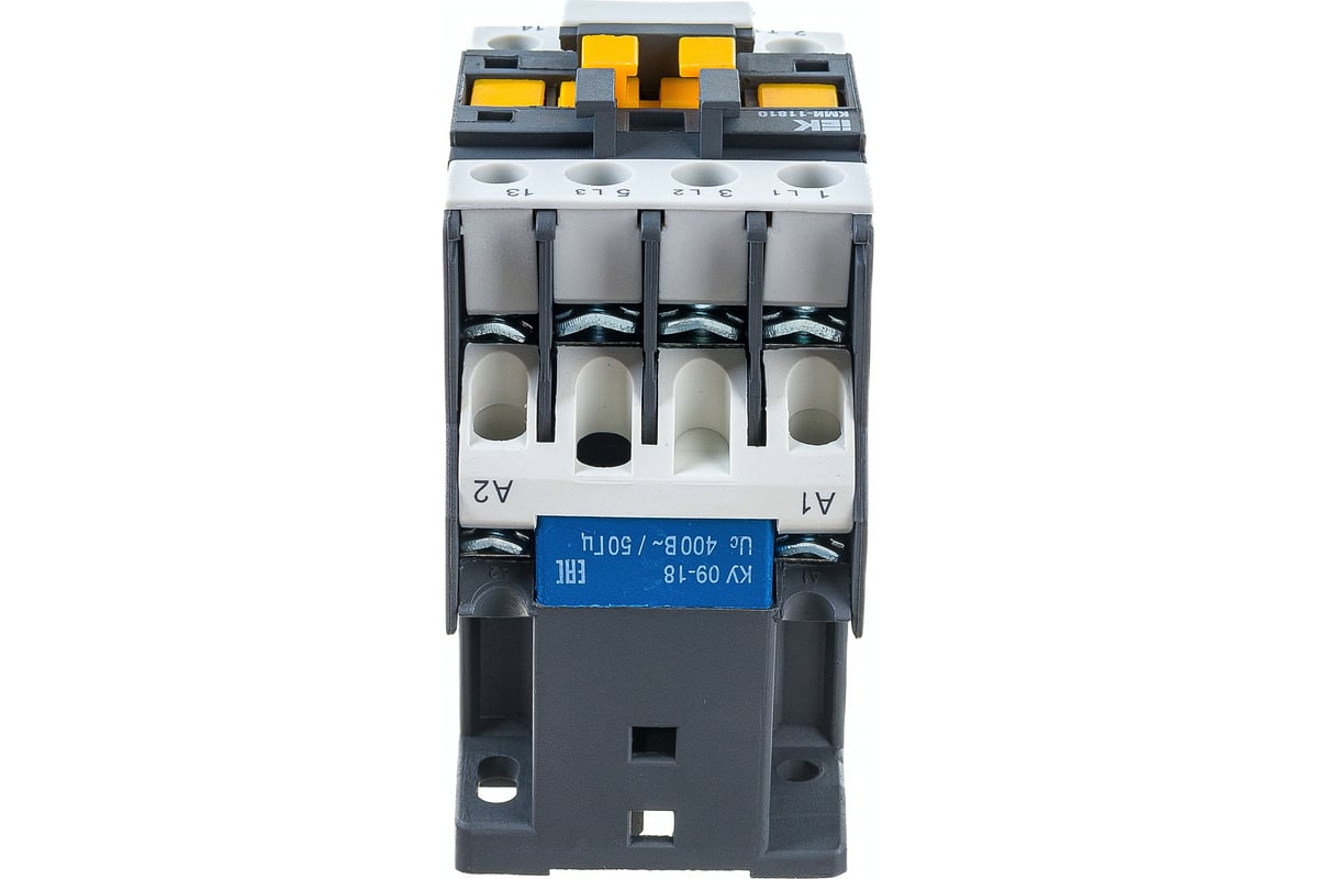 Контактор IEK КМИ-11810, 18А, 400В, 1НО, ИЭК, KKM11-018-400-10 ...