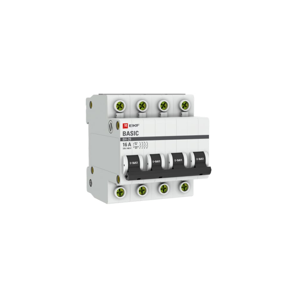Выключатель нагрузки EKF Basic ВН-29, 4P, 16А, SL29-4-16-bas - выгодная цена, отзывы ...