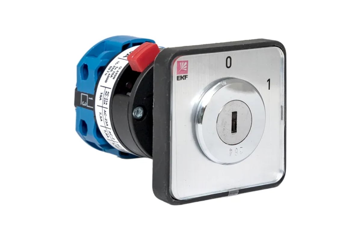 Переключатель кулачковый EKF ПК-1-194 10А 4P с ключом для амперметра ...
