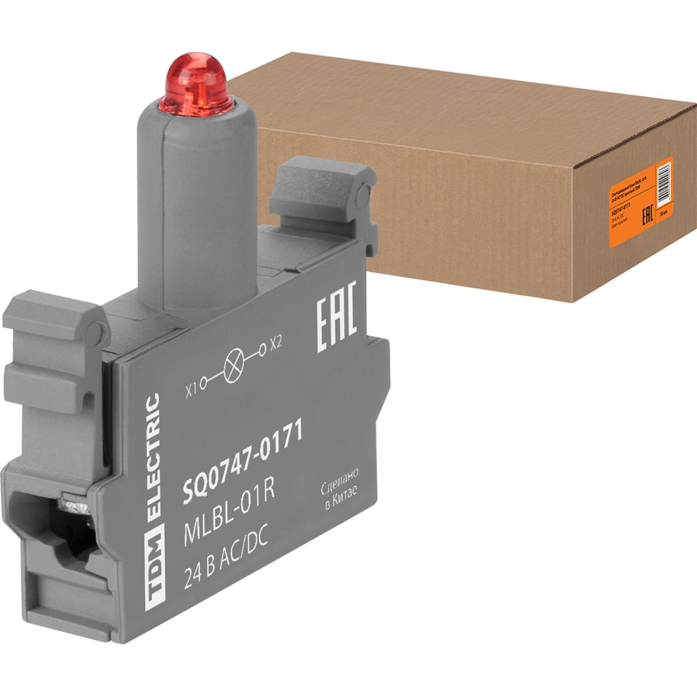 Светодиодный блок TDM ELECTRIC MLBL-01R 24 В AC/DC красный (упак. 50 шт ...