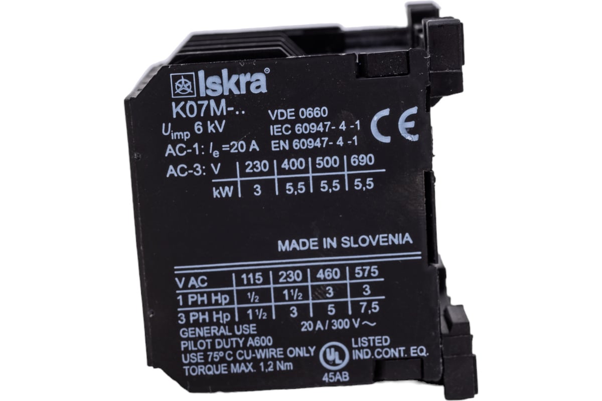 Миниконтактор Iskra K07M-10-M7 УТ-00019713 - выгодная цена, отзывы ...