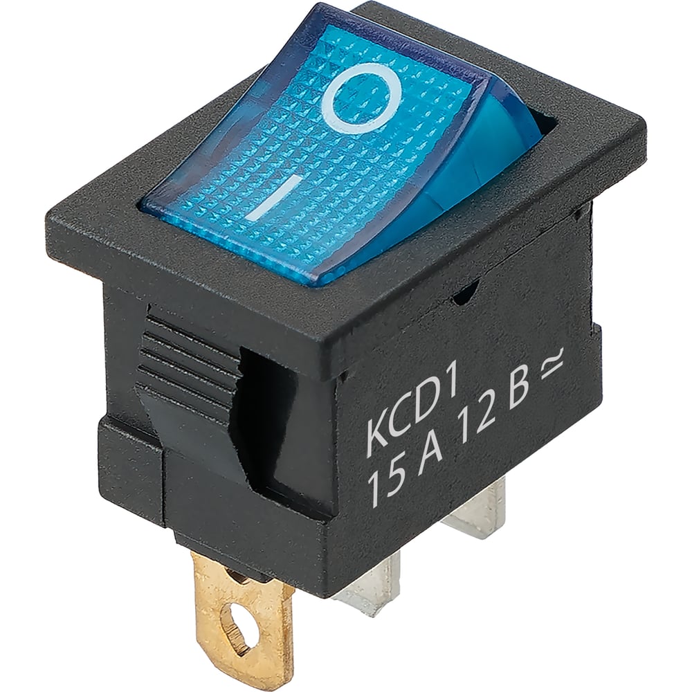 Выключатель клавишный TDM ELECTRIC KCD1-101N 12В AC/DC, 1P, 15А, (3с ...