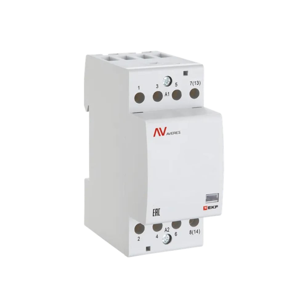 Контактор модульный EKF КМ 25А, 2NC+2NO 24VAC, 2 модуля AVERES km-av-2 ...