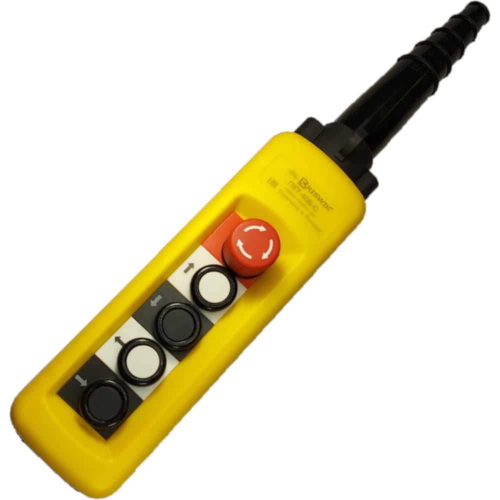 Пульт Briswik ПКТ-40Б-C (4 кнопки1НО+гриб с фиксацией1НЗ) пульт вес 0 ...