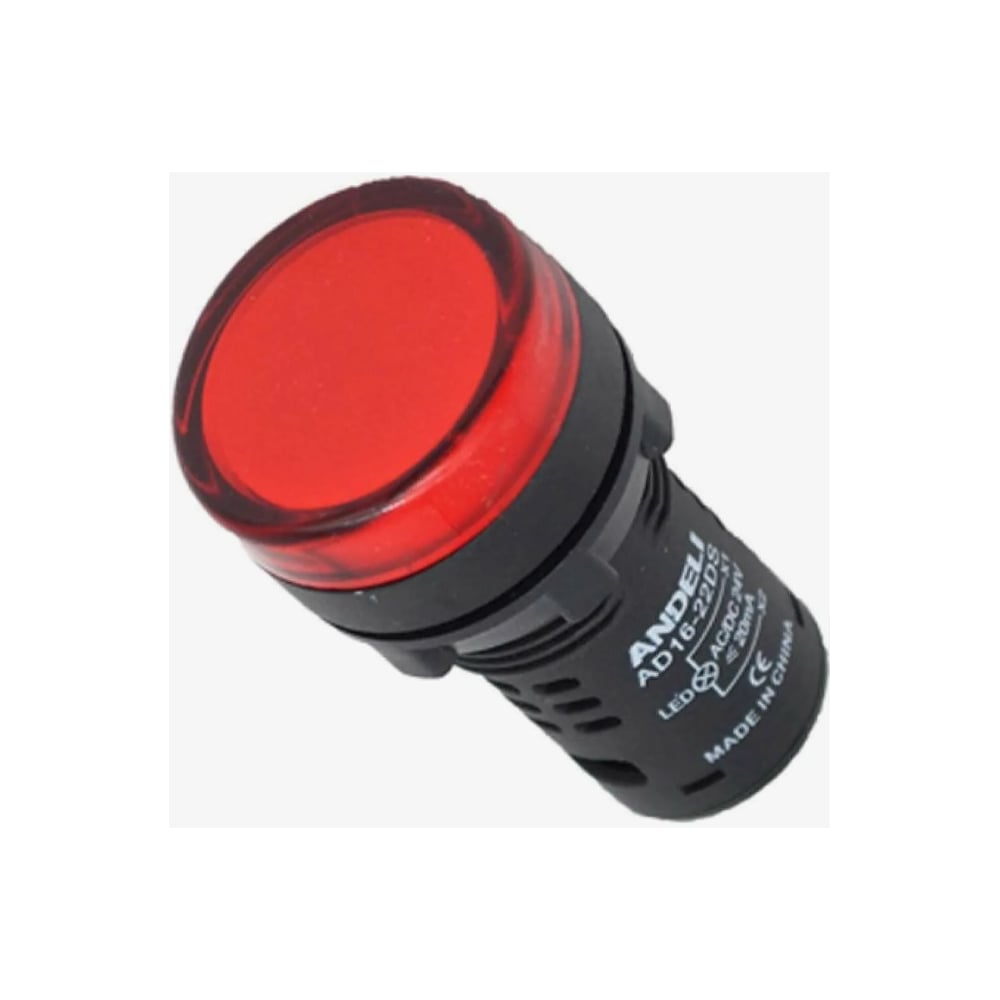 Лампа ANDELI AD16-22DS, LED, матрица, d22мм, красный, 24В, AC/DC ADL10 ...