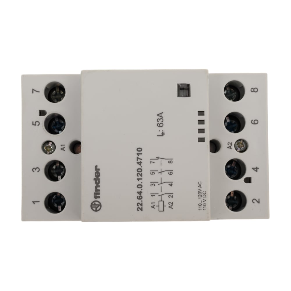Модульный контактор Finder 3НО+1НЗ, контакта 63А, = 120В AC/DC ...