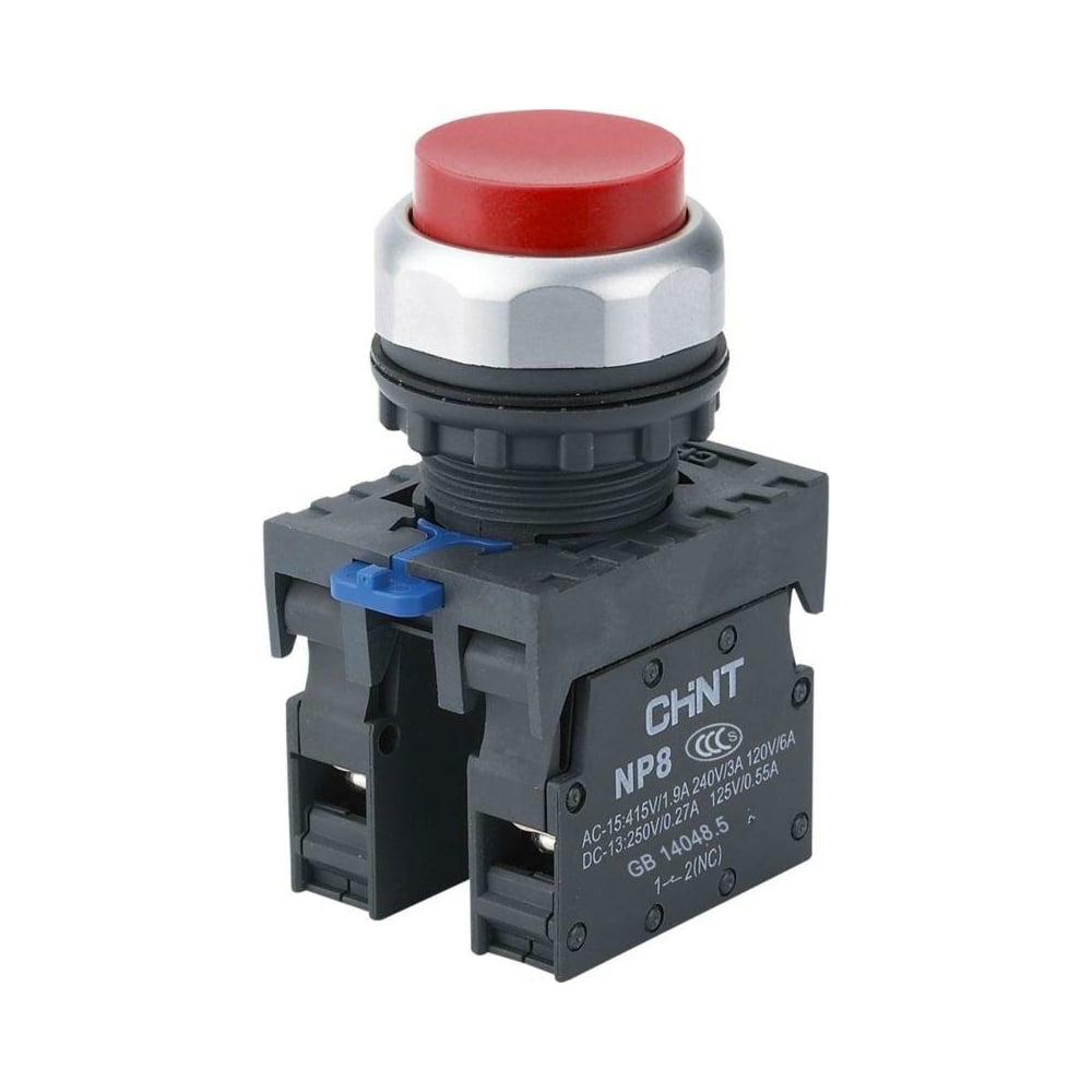 Кнопка управления CHINT NP8-11BN/4 без подсветки красн. 1НО+1НЗ IP65 (R) 667114 - выгодная цена ...