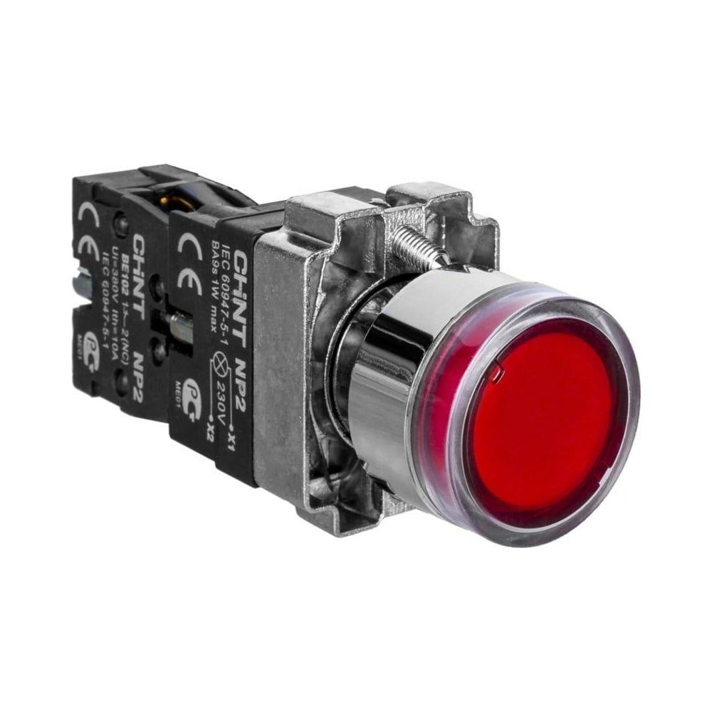 Кнопка управления CHINT NP2-BW3461 1НО красн. AC/DC 230В(LED) IP40 573832 - выгодная цена ...
