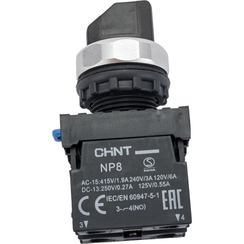 Переключатель CHINT с фиксацией NP8-20X/312 без подсветки 2НО черн. IP65 (R) 578131 - выгодная ...