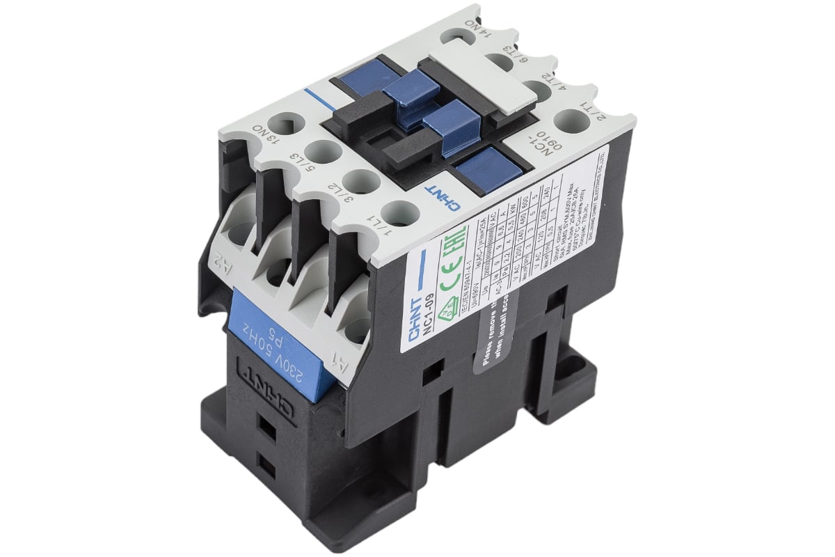 Контактор CHINT NC1-0910 9А 230В/АС3 1НО 50Гц (R) 221033 - выгодная ...