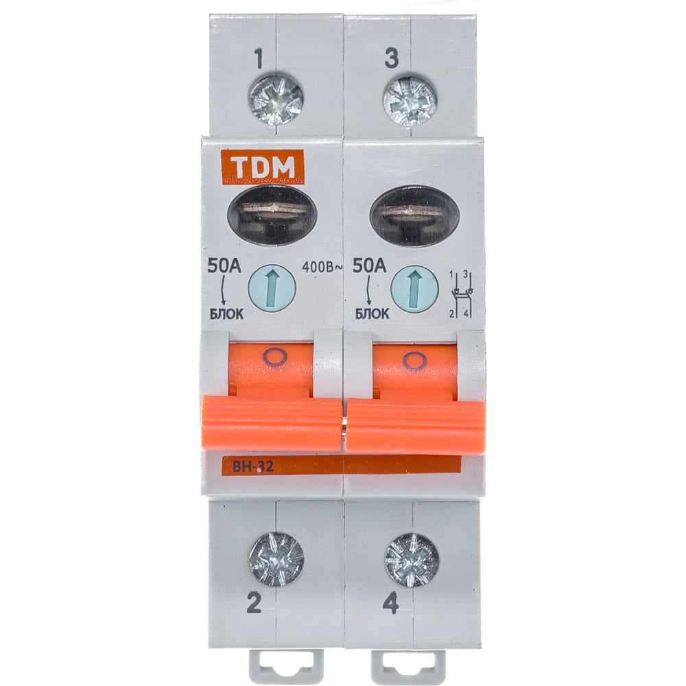 Выключатель нагрузки мини-рубильник TDM ВН-32 2P 50A SQ0211-0016 ...