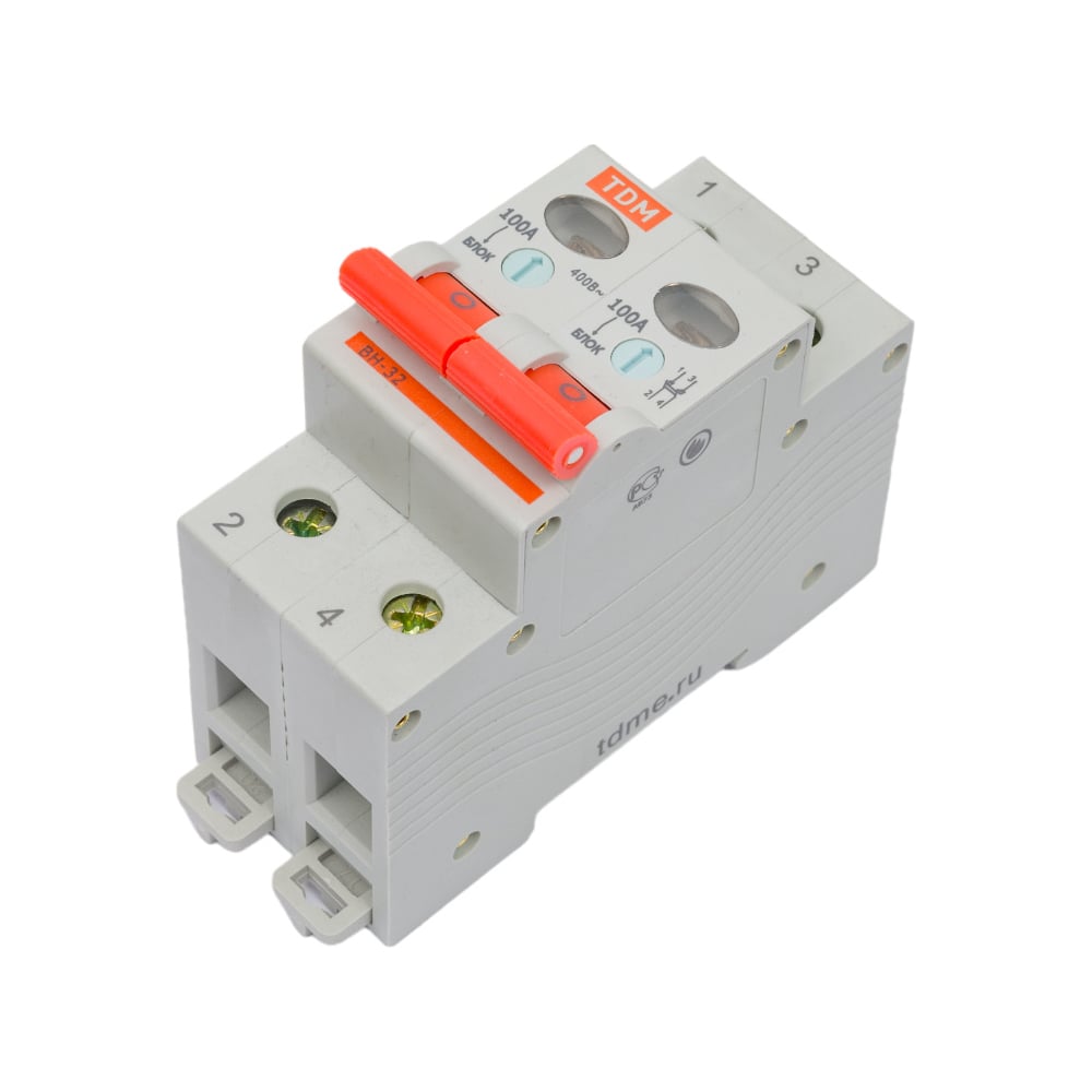 Выключатель нагрузки мини-рубильник TDM ВН-32 2P 100A AQ0211-0019 ...