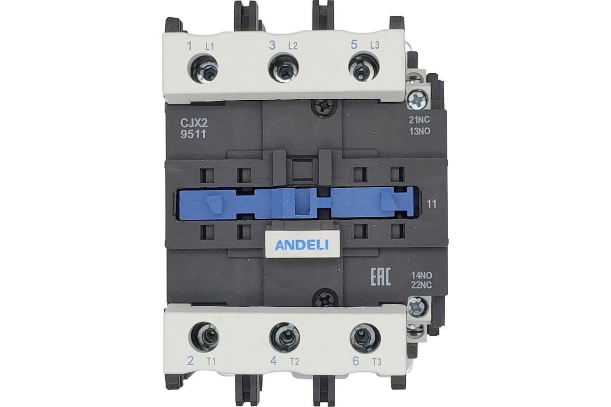 Контактор ANDELI CJX2-9511 95A 220В/AC3 1но+1нз 50Гц ADL08-015 ...