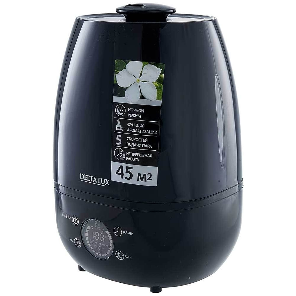 Ультразвуковой увлажнитель воздуха DELTA LUX DE-3703 черный 4л, LED ...