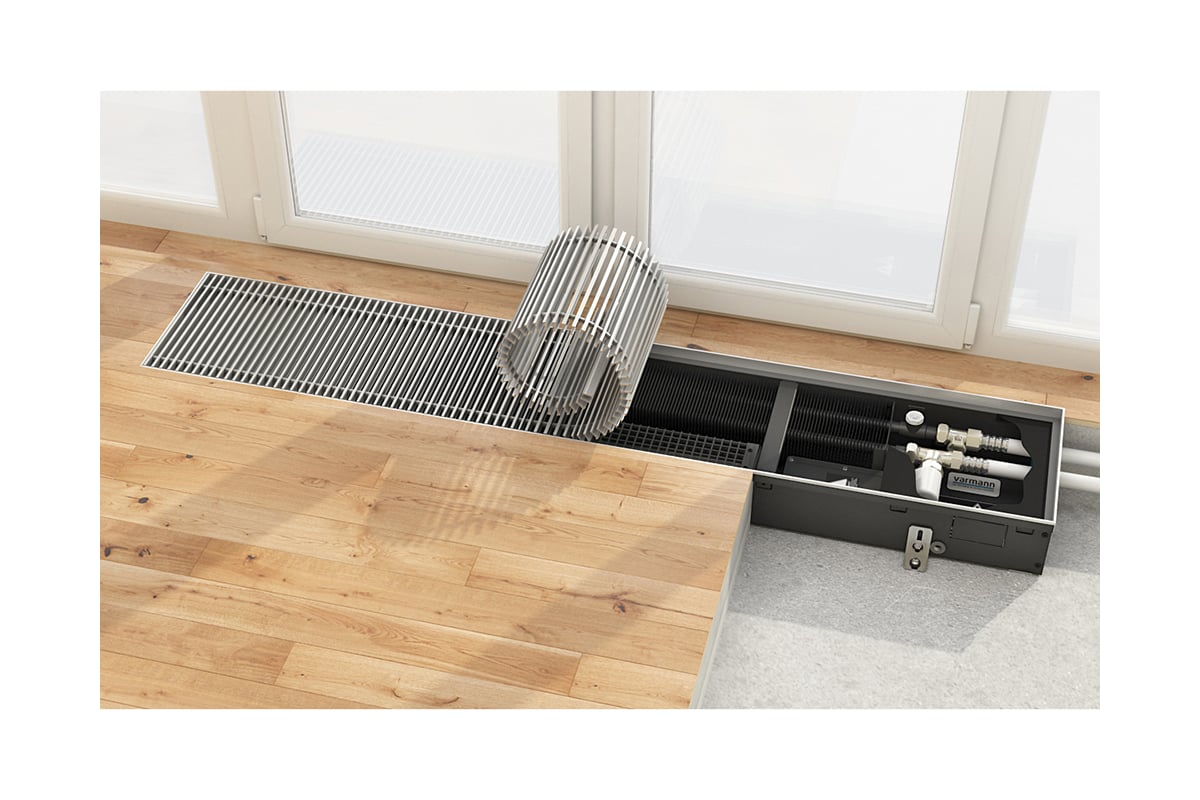 Встраиваемый в пол конвектор Varmann Qtherm Q 230.110.2500 RR U EV1 ...