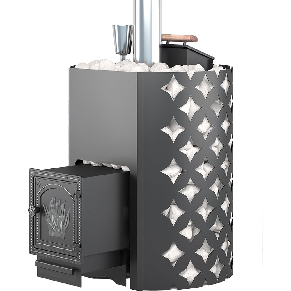 Чугунная печь для бани Везувий ЭТНА 18 ДТ 4 Закрытая каменка 12748 выгодная цена отзывы