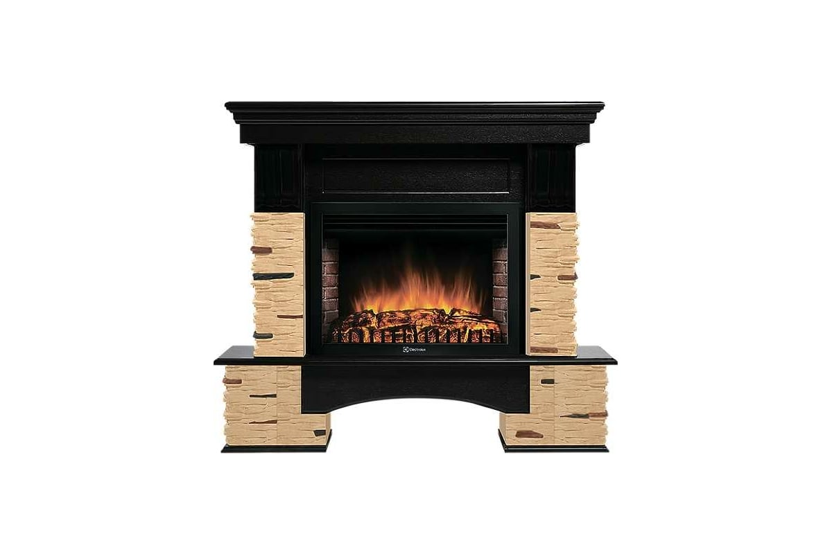 Портал Firelight Pietra Nuovo 30 камень сланец натуральный, шпон темный ...