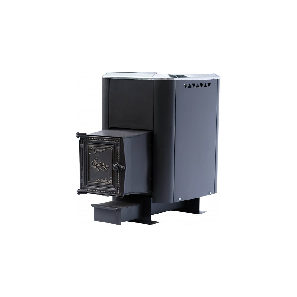 Банная печь НМК чугунная Сибирь 24 Универсальная чугунная дверца конвекционная 020215