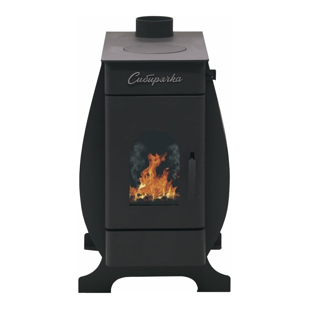 Воздухогрейная печь НМК "Сибирячка" 12 кВт Кожух из нержавеющей стали ...