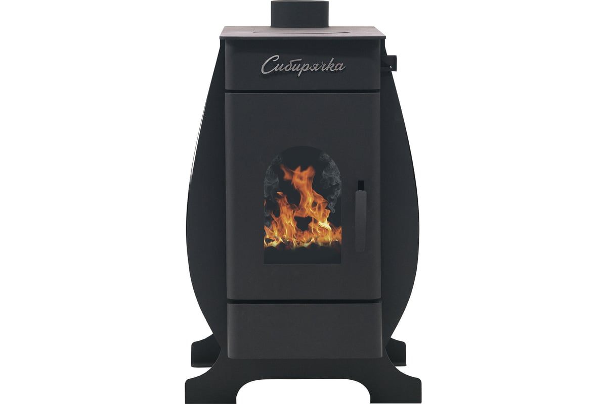 Воздухогрейная печь НМК "Сибирячка" 12 кВт Кожух из нержавеющей стали ...
