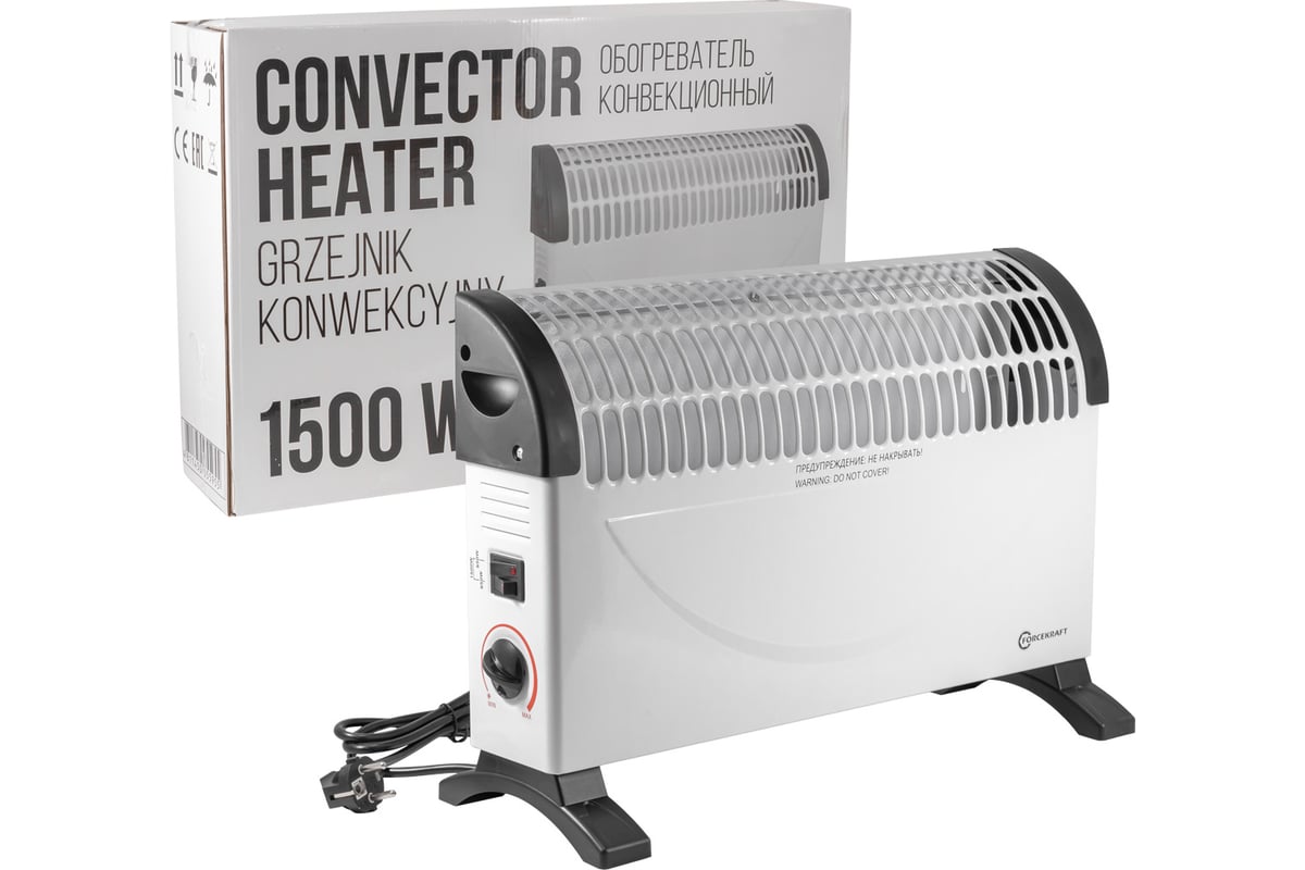 Конвекционный обогреватель Forcekraft 220-240v, 50/60гц, 3 режима ...