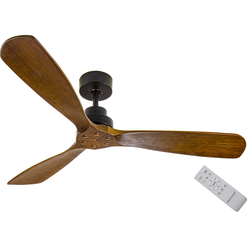 Потолочный вентилятор DREAMFAN Bali Black Wood DC 33516DC - выгодная ...