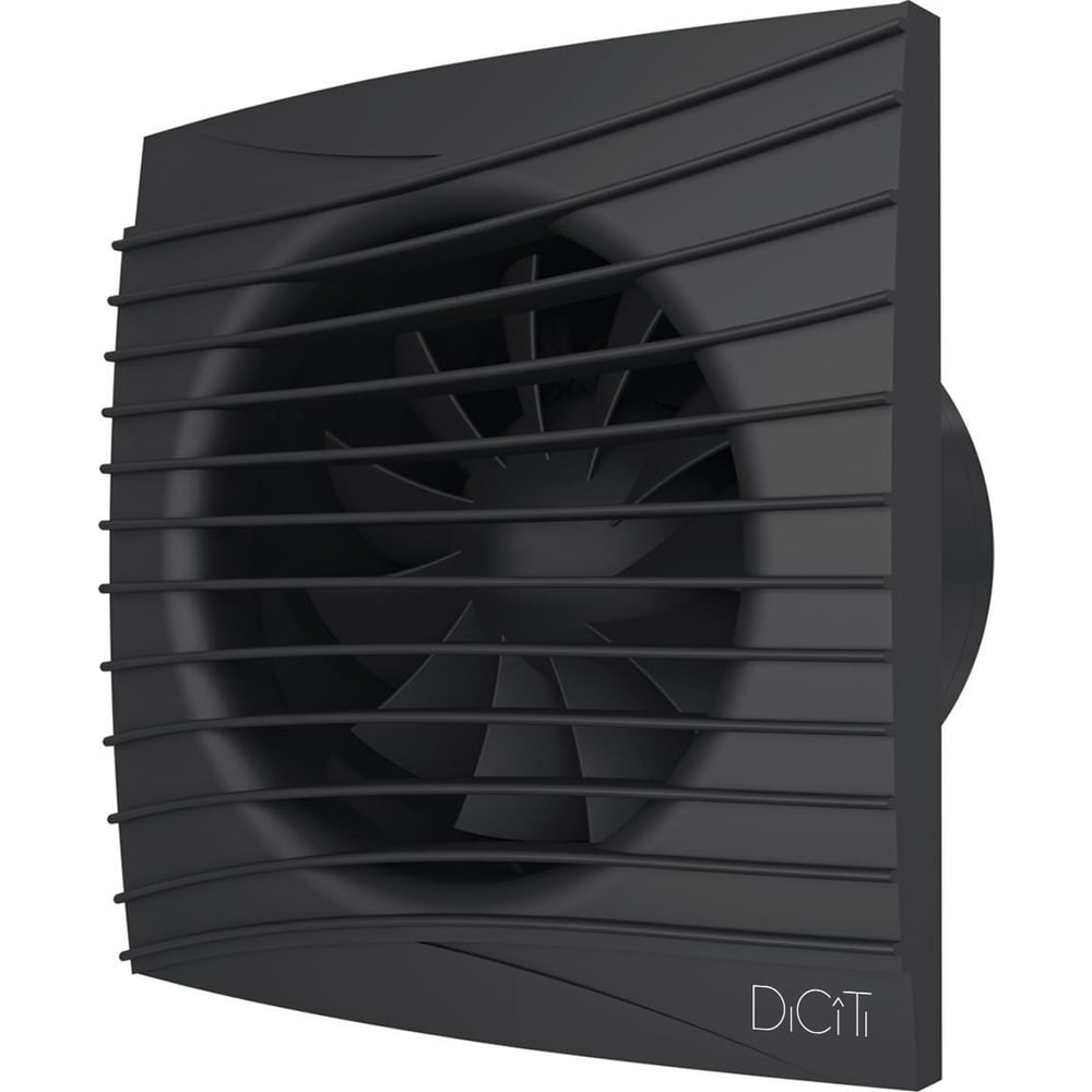 Осевой вытяжной вентилятор DICITI SILENT 5C Matt black, диаметр 125 ...