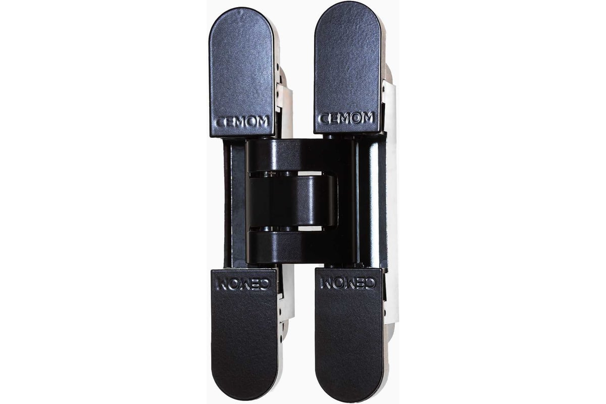 Скрытая петля Cemom Moatti cemom estetic 100/a 3d 9005 черная, регулируемая, вес полотна 100 кг ...