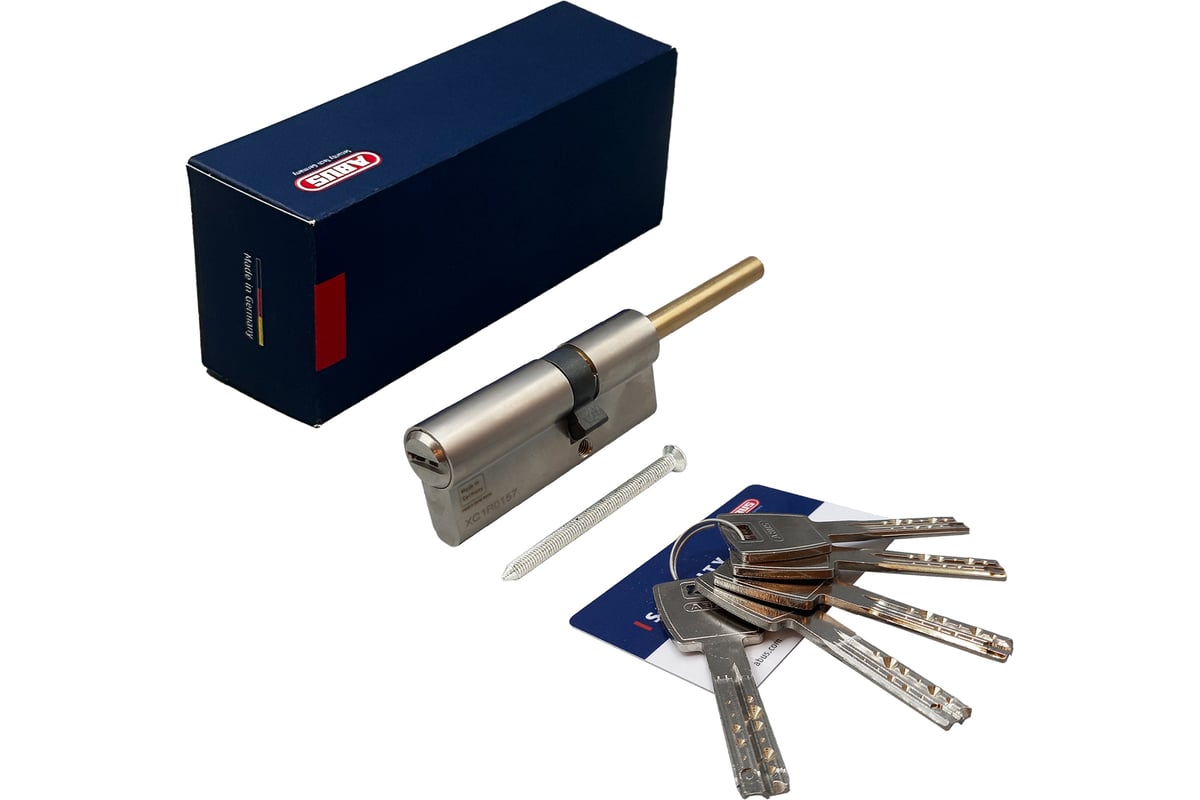 Цилиндровый механизм ABUS X12R491-27 ключ/шток 30-30 (60 мм) NI (5 key ...