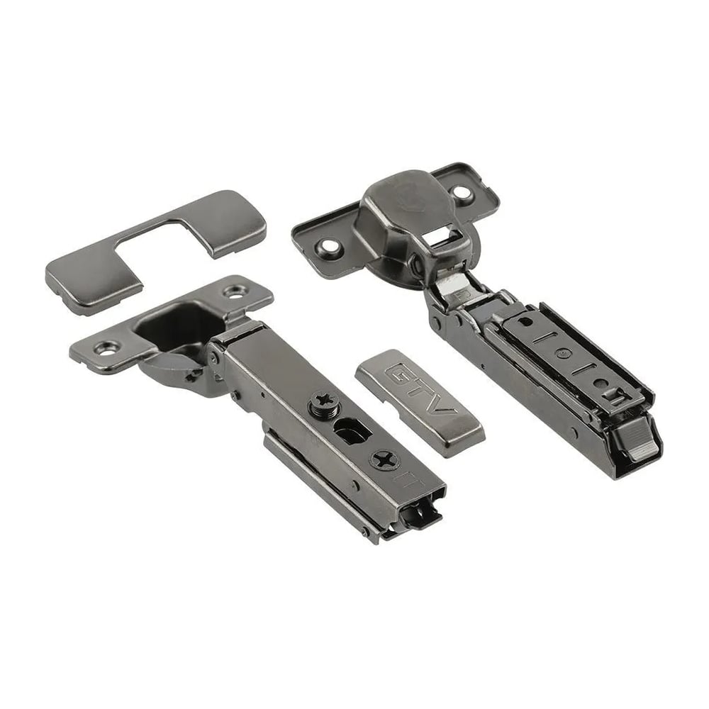 Петля GTV SOLID PRO накладная, самозакрывающаяся, регулировка в 3 плоскостях, прямая планка ...