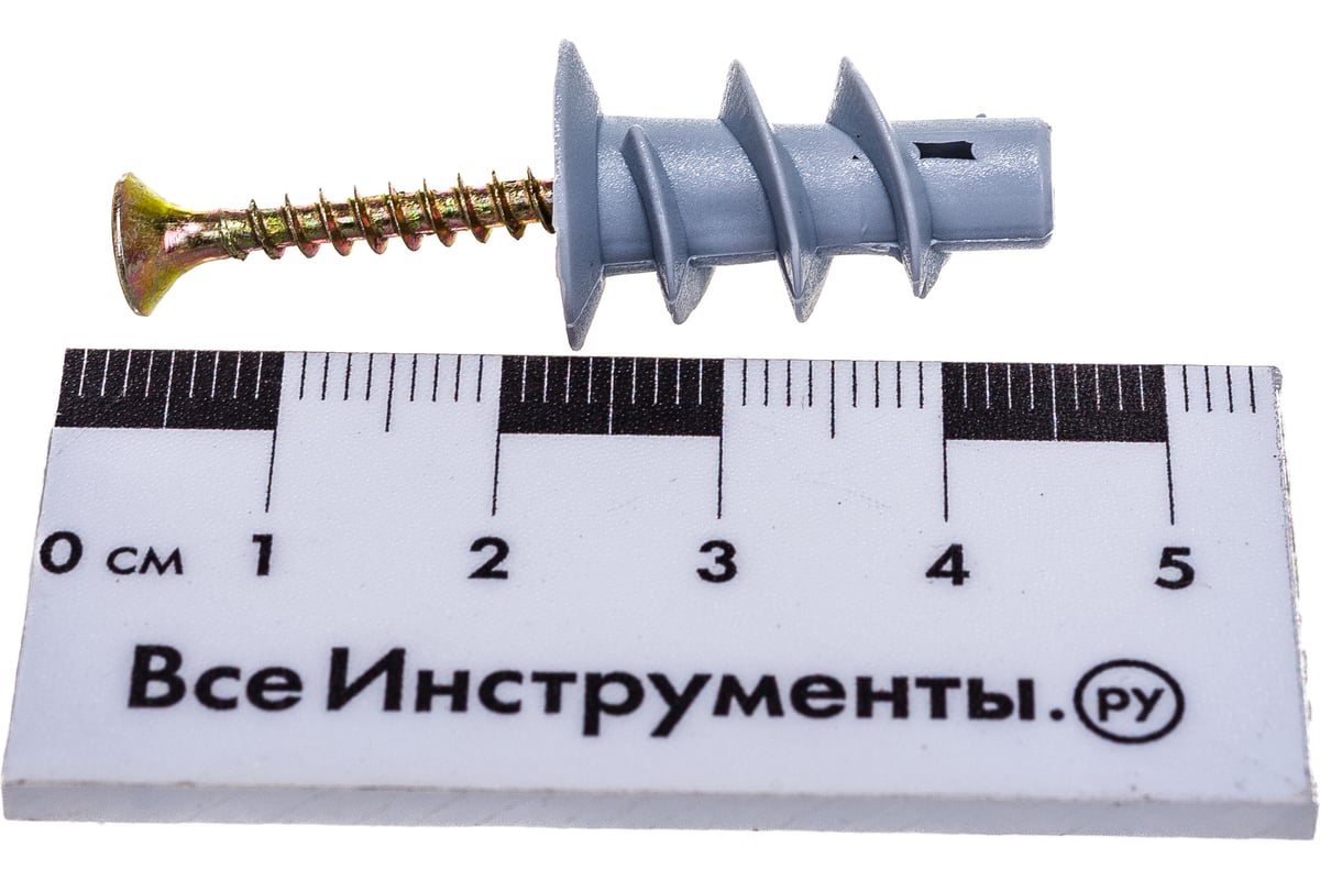 Пакет дюбель driva Метизный двор нейлон 6х22мм с шурупом 3,5х25мм 10 шт ...