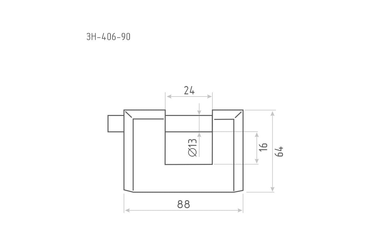 Навесной замок НОРА-М ЗН-406-90 мм 3кл. 13799 - выгодная цена, отзывы ...
