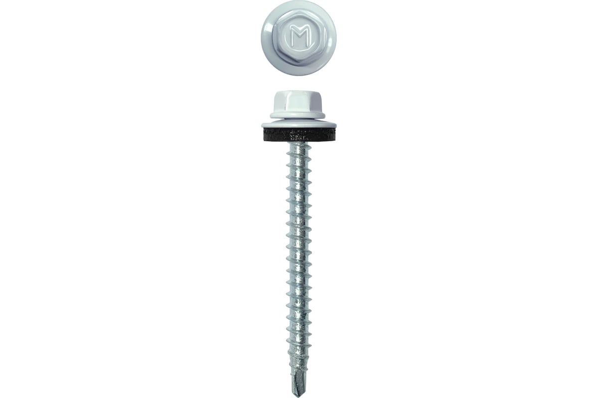 Кровельный саморез Daxmer 4,8х50 RAL 9003, сверло №1, 150 шт ...