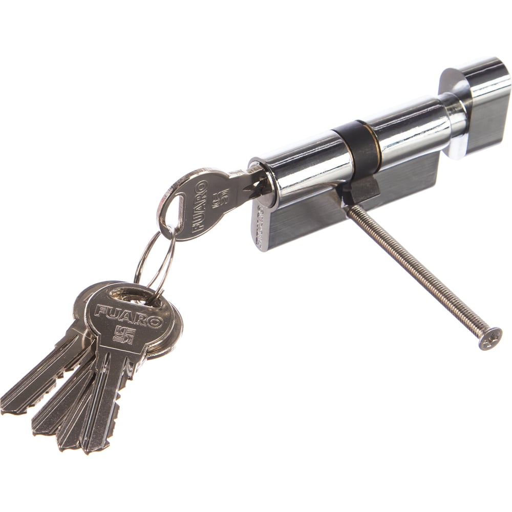 Цилиндровый механизм с вертушкой Fuaro R302/60 mm /25+10+25/ CP хром 5 ...