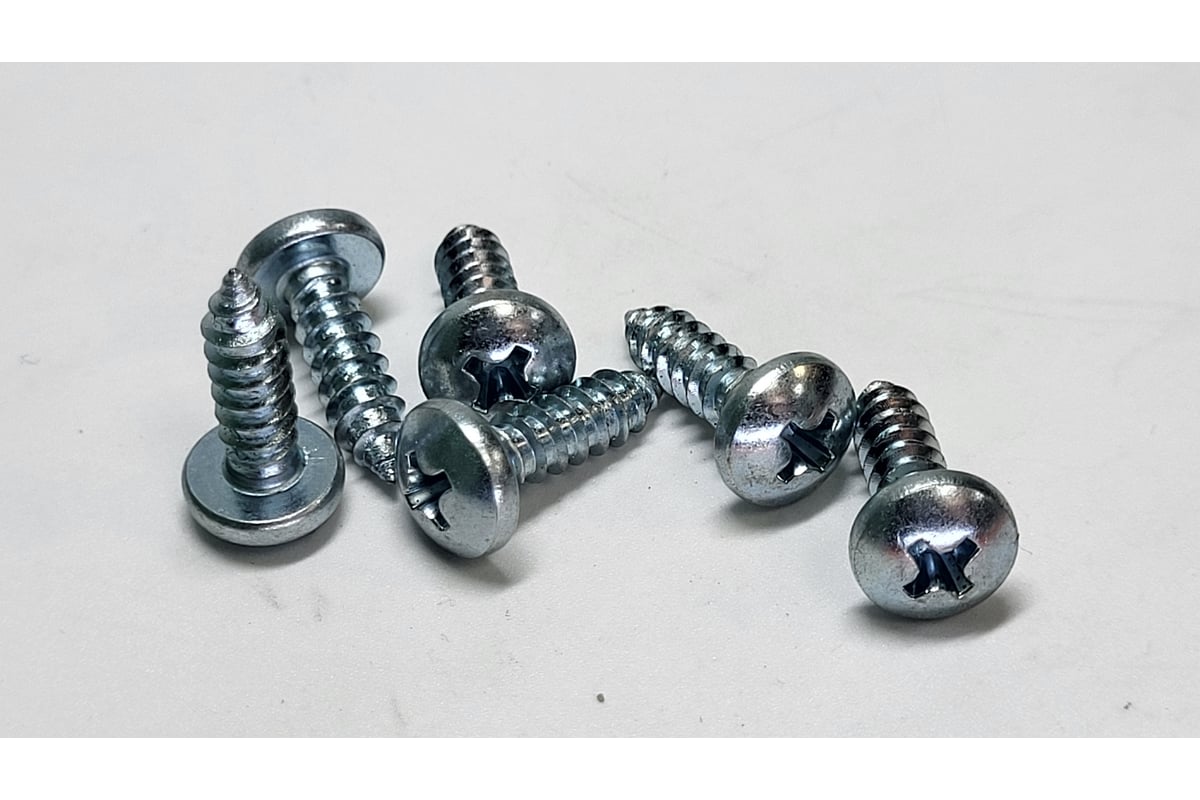 Саморезы c полукруглой сферической головкой R2R острые, din 7981, цинк ...
