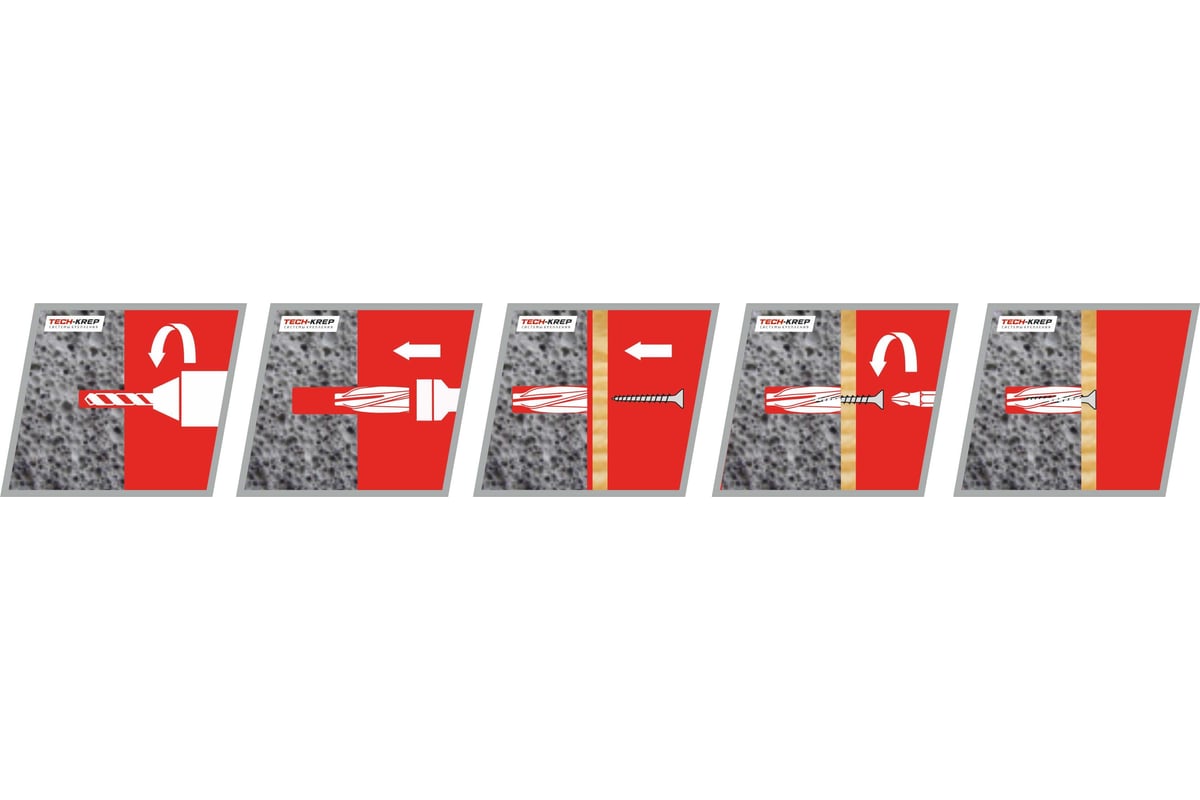 Дюбель для газобетона Tech-Krep RD 14х80 100шт 151899 - выгодная цена ...