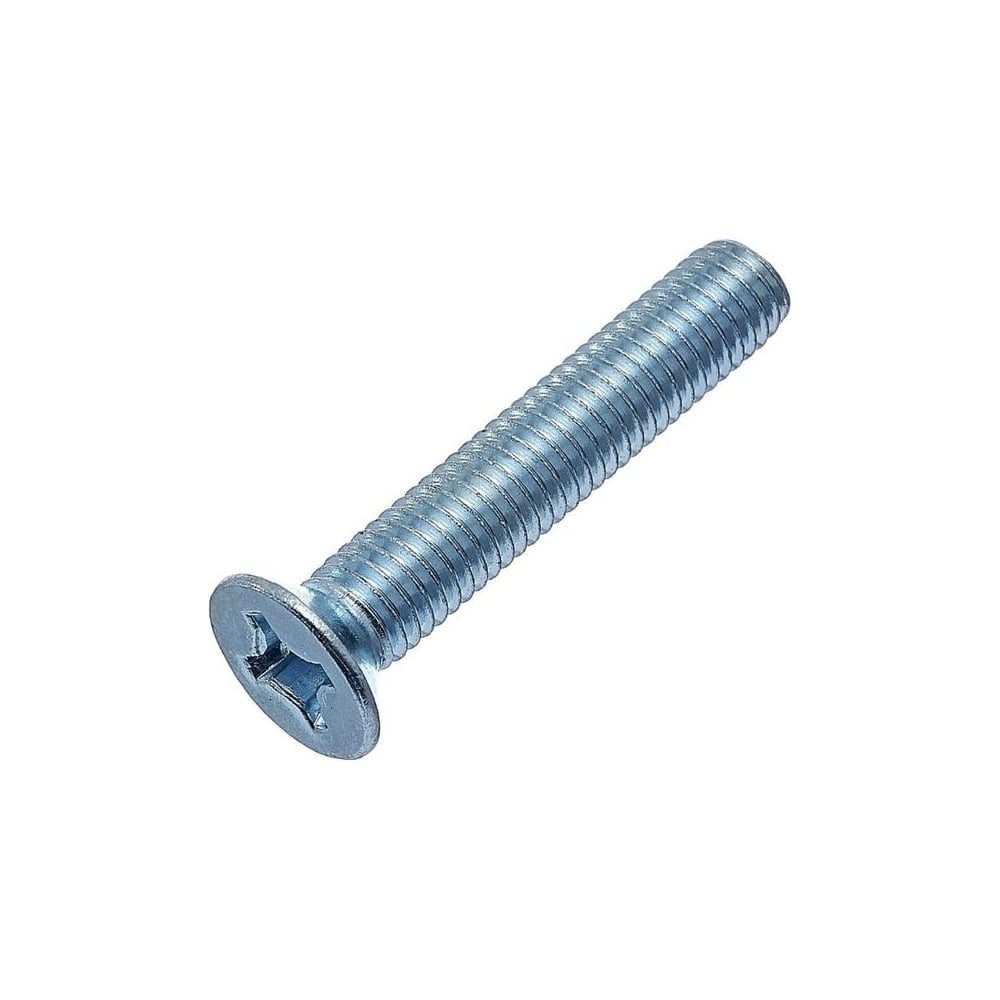 Винт Стройметиз M4x10, DIN 965, потайная головка, цинк, 10 шт ...