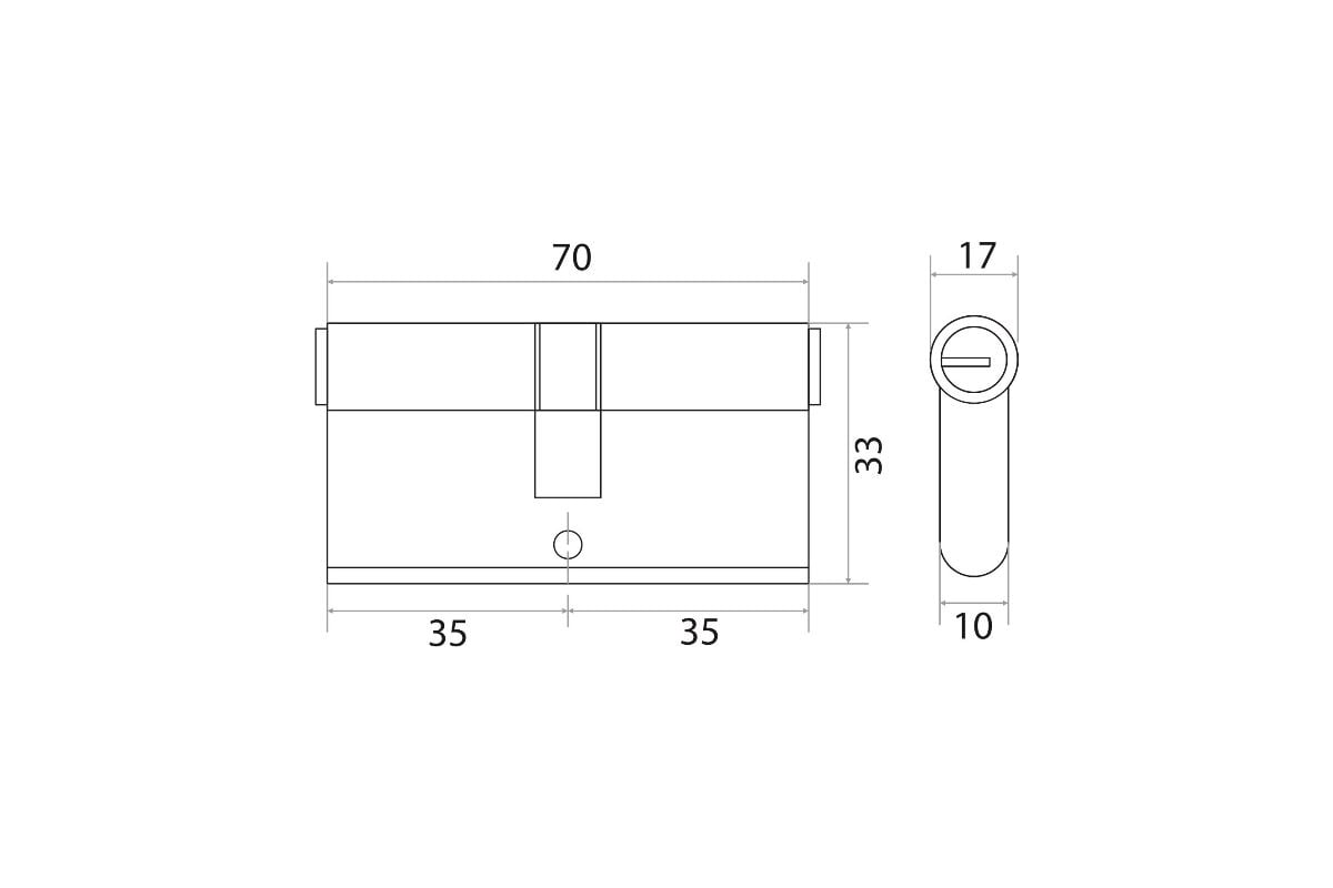 Латунный цилиндр Trodos ЦМП 70, 35/35-5К PB золото 208028 - выгодная ...