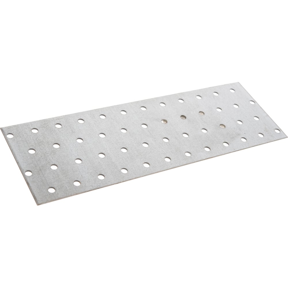 Перфорированная пластина ПС Стройбат 80х240х2,0 мм белый цинк 1 шт ...