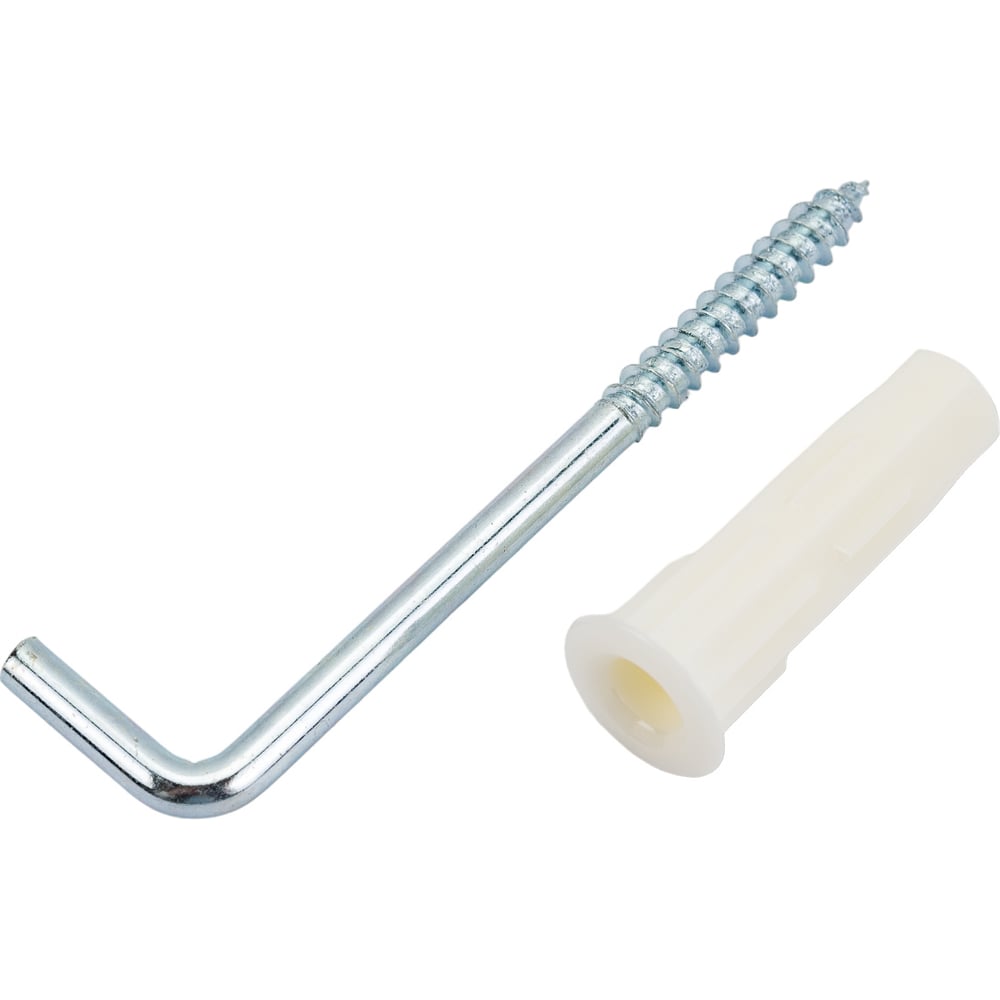 Крюк-шуруп ЕВРОПАРТНЕР L- обр. Zn d5,5хL80 в компл. c дюбелем MULTI ...