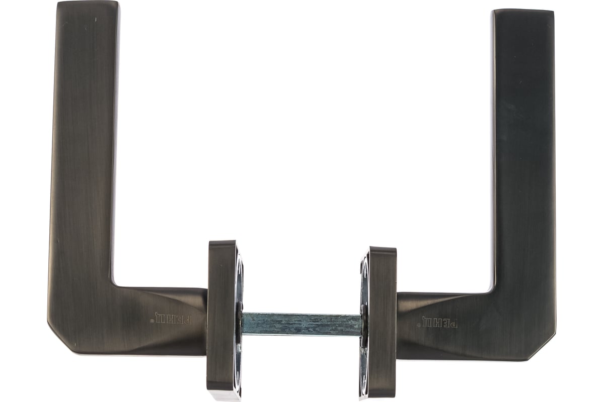 Дверная ручка RENZ Кераско матовый чёрный никель/хром блестящий КВ, 2 шт. INDH 97-02 MBN/CP ...