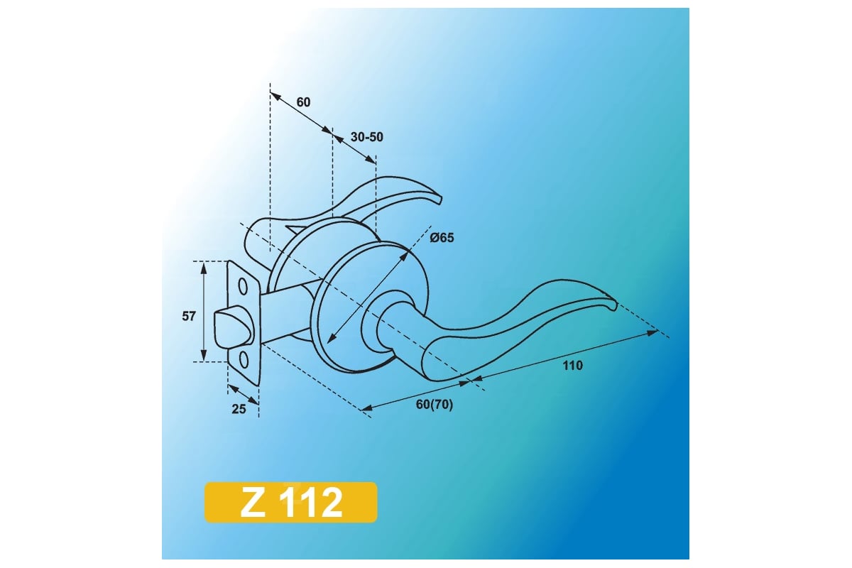 Ручкa защелкa МСМ Z112-R AC медь 00000000994 - выгодная цена, отзывы ...