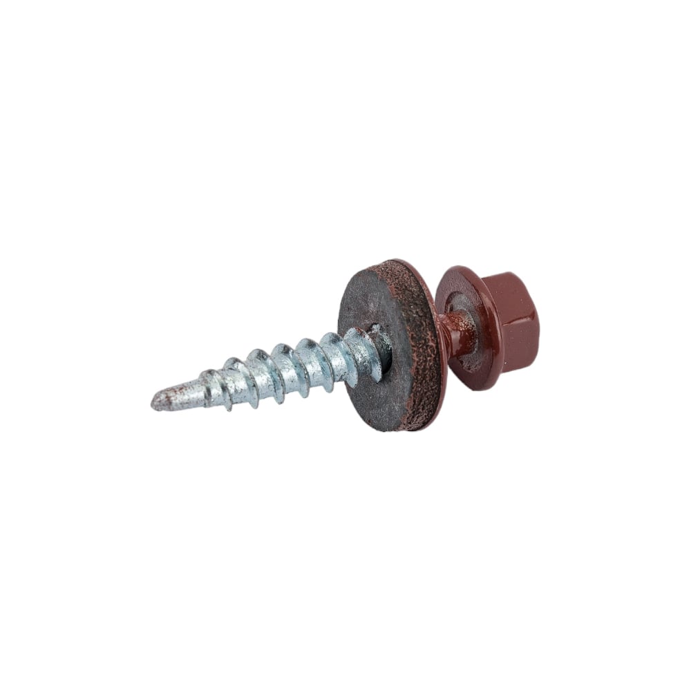 Кровельный саморез Стройметиз 4,8х28 оксидно-красный RAL 3009 уп. 60 шт ...